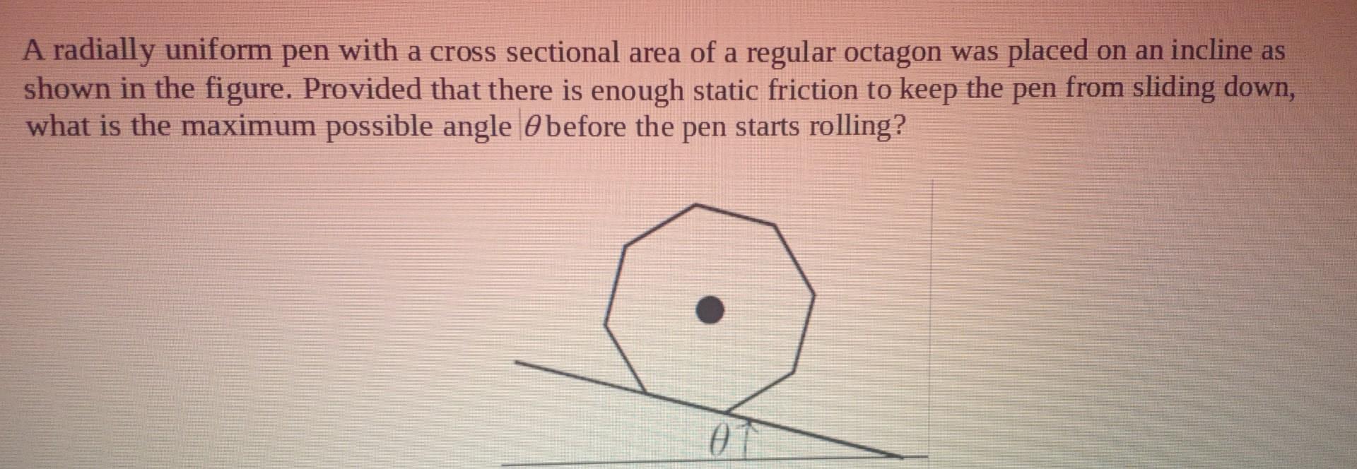 Solved A radially uniform pen with a cross sectional area of | Chegg.com