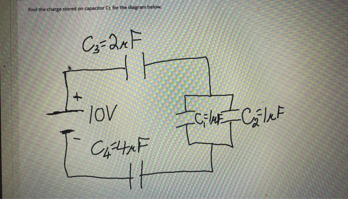 Solved Find the charge stored on capacitor Cy for the | Chegg.com