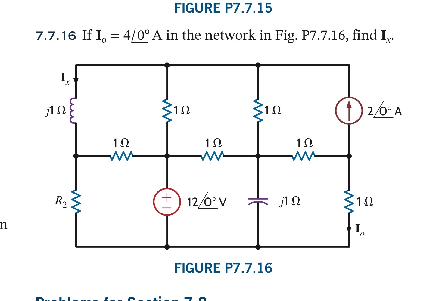 Solved FIGURE P7.7.157.7.16 ﻿If Io=4?0°A ﻿in the network in | Chegg.com