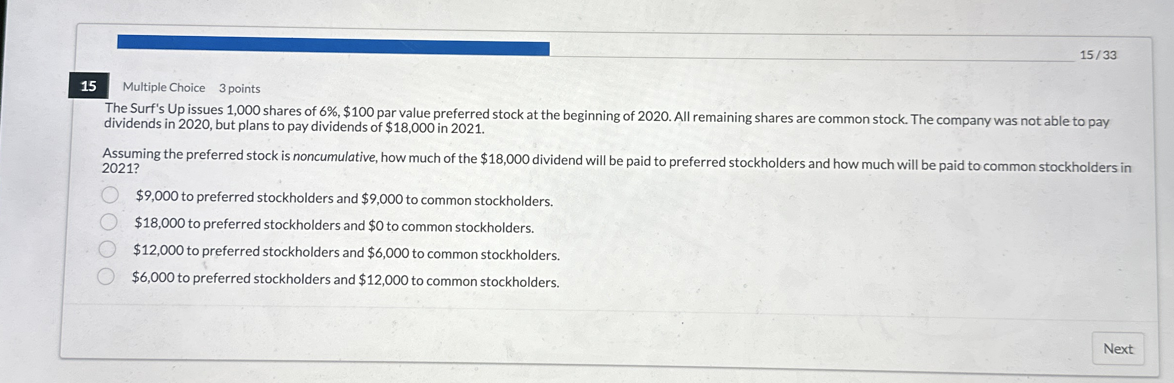 Solved 15Multiple Choice3 ﻿pointsThe Surf's Up issues 1,000 | Chegg.com