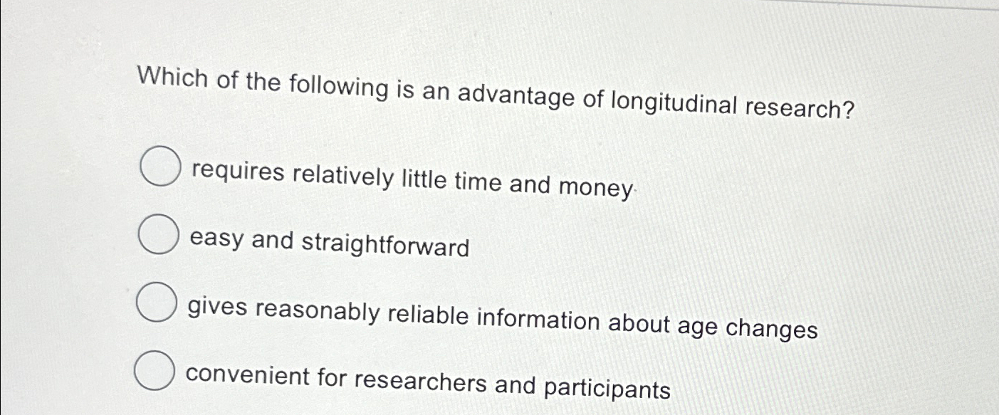 Solved Which of the following is an advantage of | Chegg.com