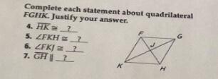 Solved Complete each statement about quadrilateral FGHK. | Chegg.com