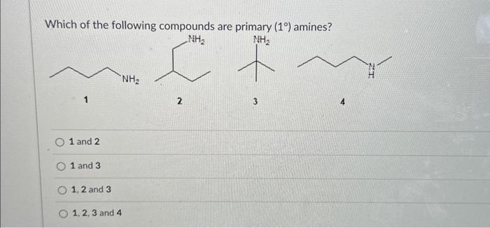 Solved Which of the following compounds are primary (1∘) | Chegg.com