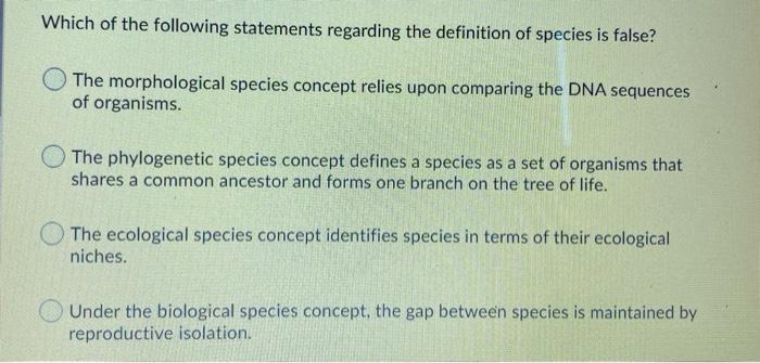 Solved Which of the following statements regarding the | Chegg.com