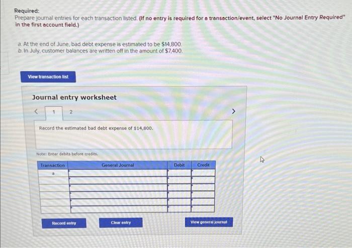 Solved Required: Prepare journal entries for each | Chegg.com