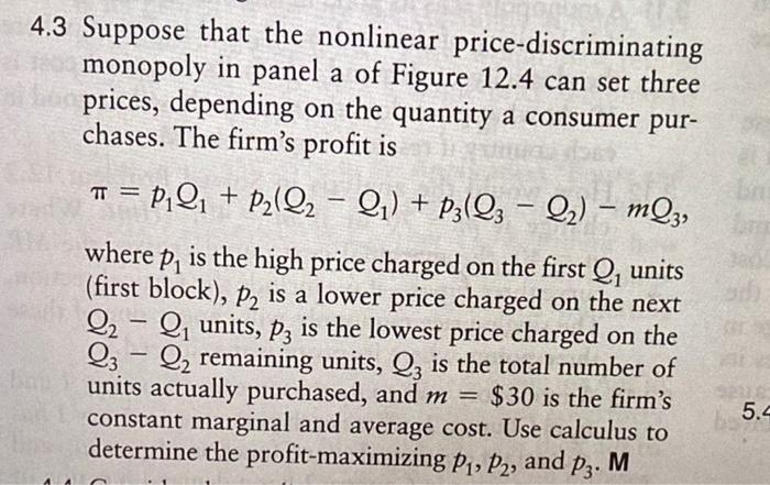 Solved 4.3 Suppose that the nonlinear price-discriminating | Chegg.com Solved 4.3 Suppose that the nonlinear price-discriminating | Chegg.com