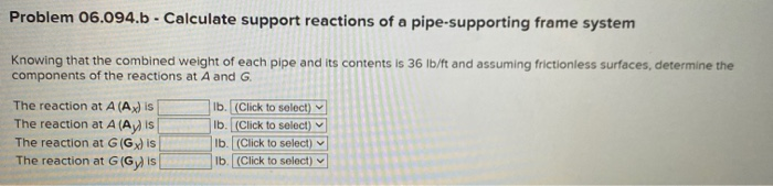 Solved Problem 06.094 - Calculate support reactions of a | Chegg.com