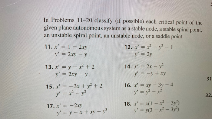 Solved In Problems 11-20 classify (if possible) each | Chegg.com