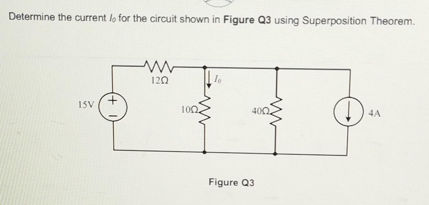 Solved Determine the current I0 for the circuit shown in | Chegg.com