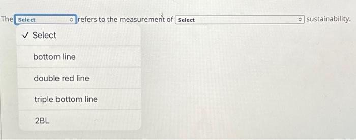 Solved The Select Select bottom line refers to the | Chegg.com