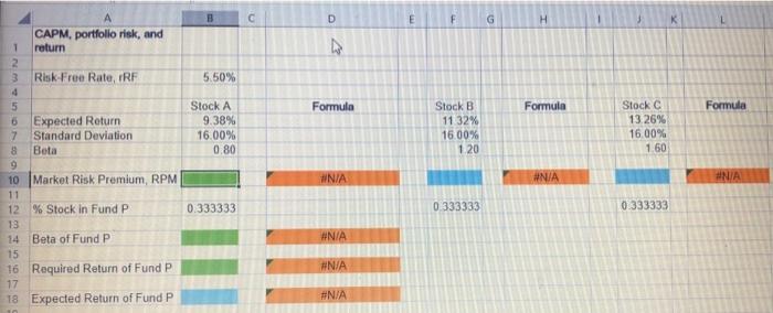 Solved Excel Online Structured Activity: CAPM, portfolio | Chegg.com