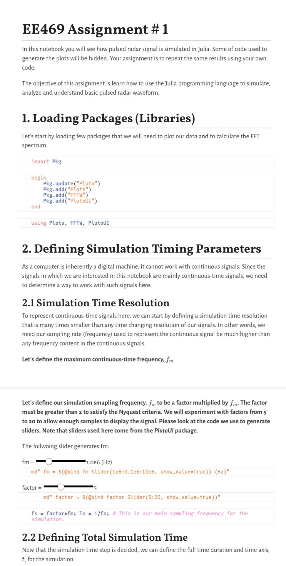 EE469 Assignment #1 In this notebook you will see how | Chegg.com