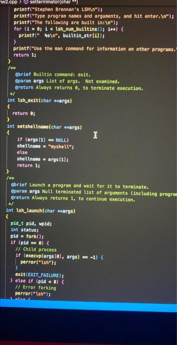 Solved C++ VISUAL STUDIO need help creating a shell program | Chegg.com