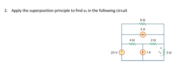 Solved Apply the superposition principle to find v0 ﻿in the | Chegg.com