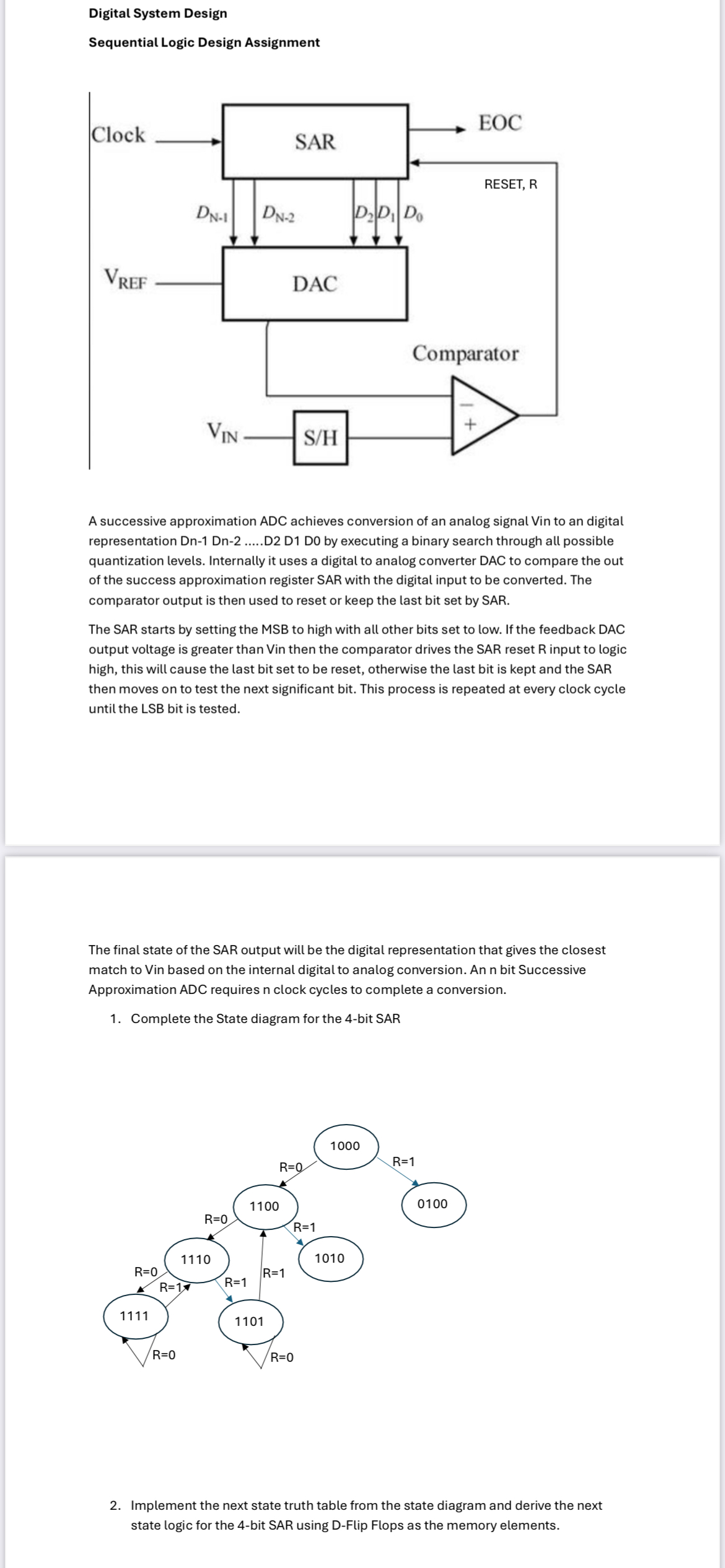Solved Digital System DesignSequential Logic Design | Chegg.com