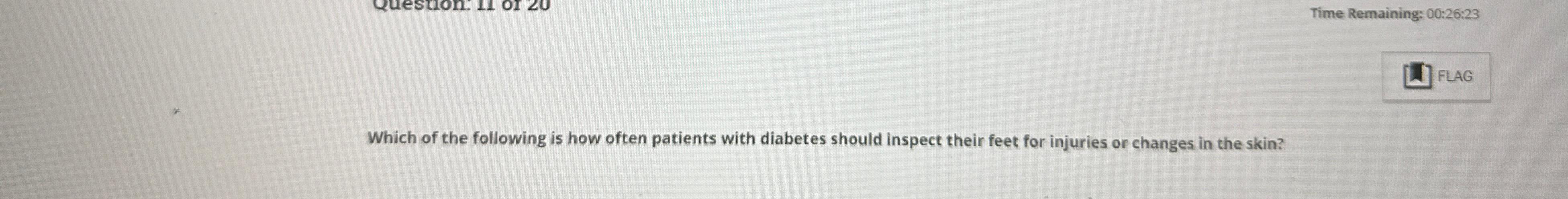 Solved Time Remaining: 00:26:23FLAGWhich of the following is | Chegg.com