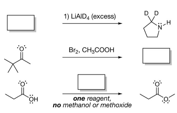 Solved D D 1) LiAID4 (excess) You NH Br2, CH3COOH OH one | Chegg.com