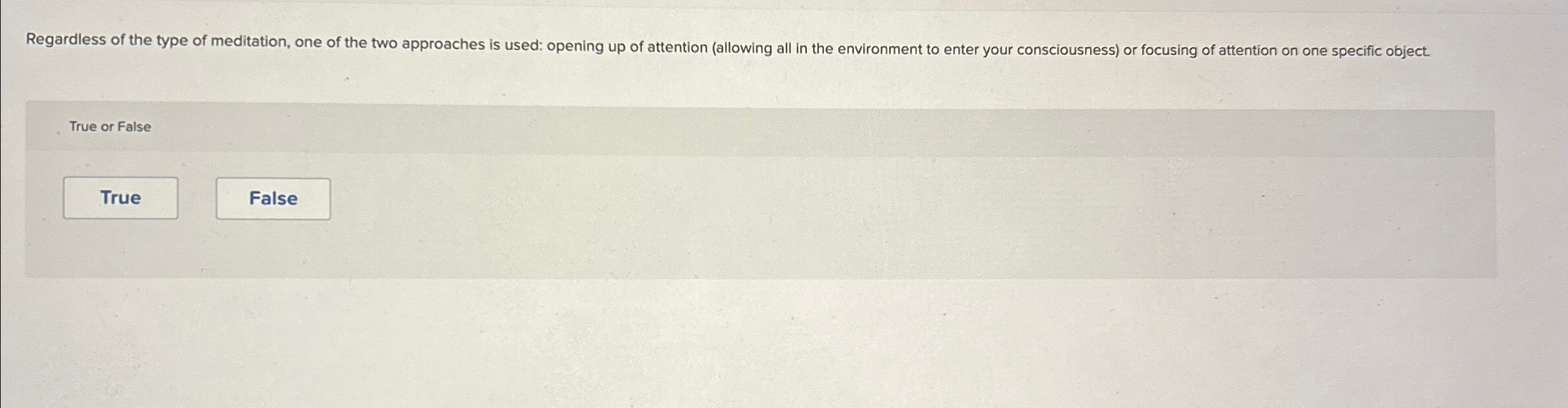 Solved Regardless of the type of meditation, one of the two | Chegg.com