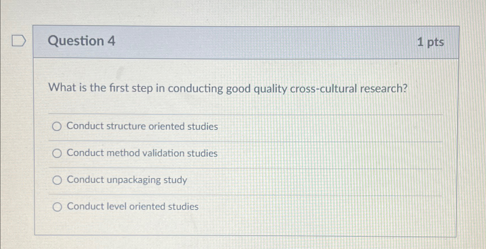 Solved Question 41 ﻿ptsWhat is the first step in conducting | Chegg.com