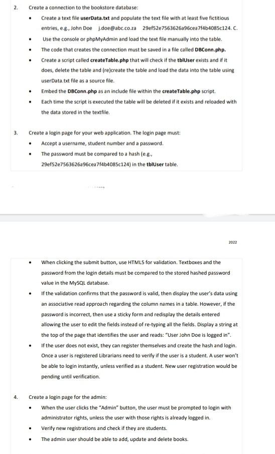Solved Create a connection to the bookstore database: . | Chegg.com