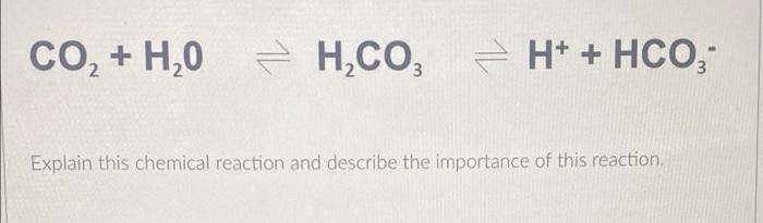Solved CO, + H+0 - H.COM - H+ + HCO, H 3 Explain this | Chegg.com