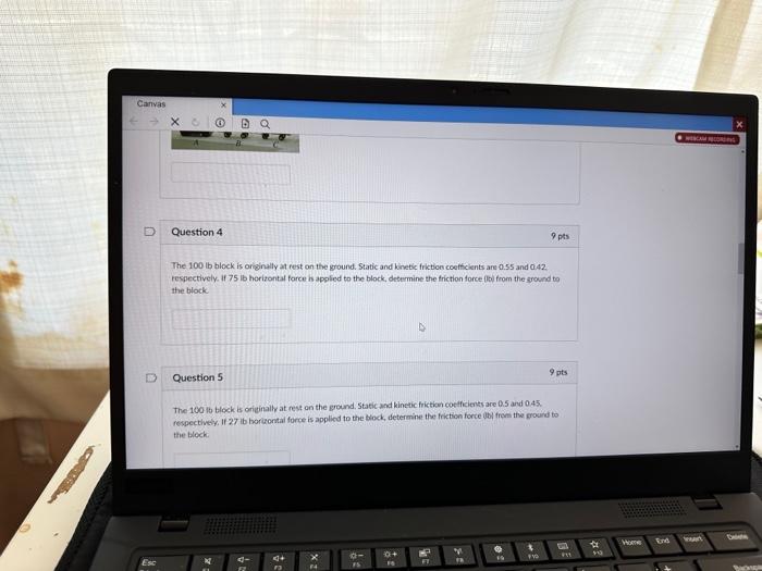 Solved The 100lb block is originally at rest on the ground. | Chegg.com