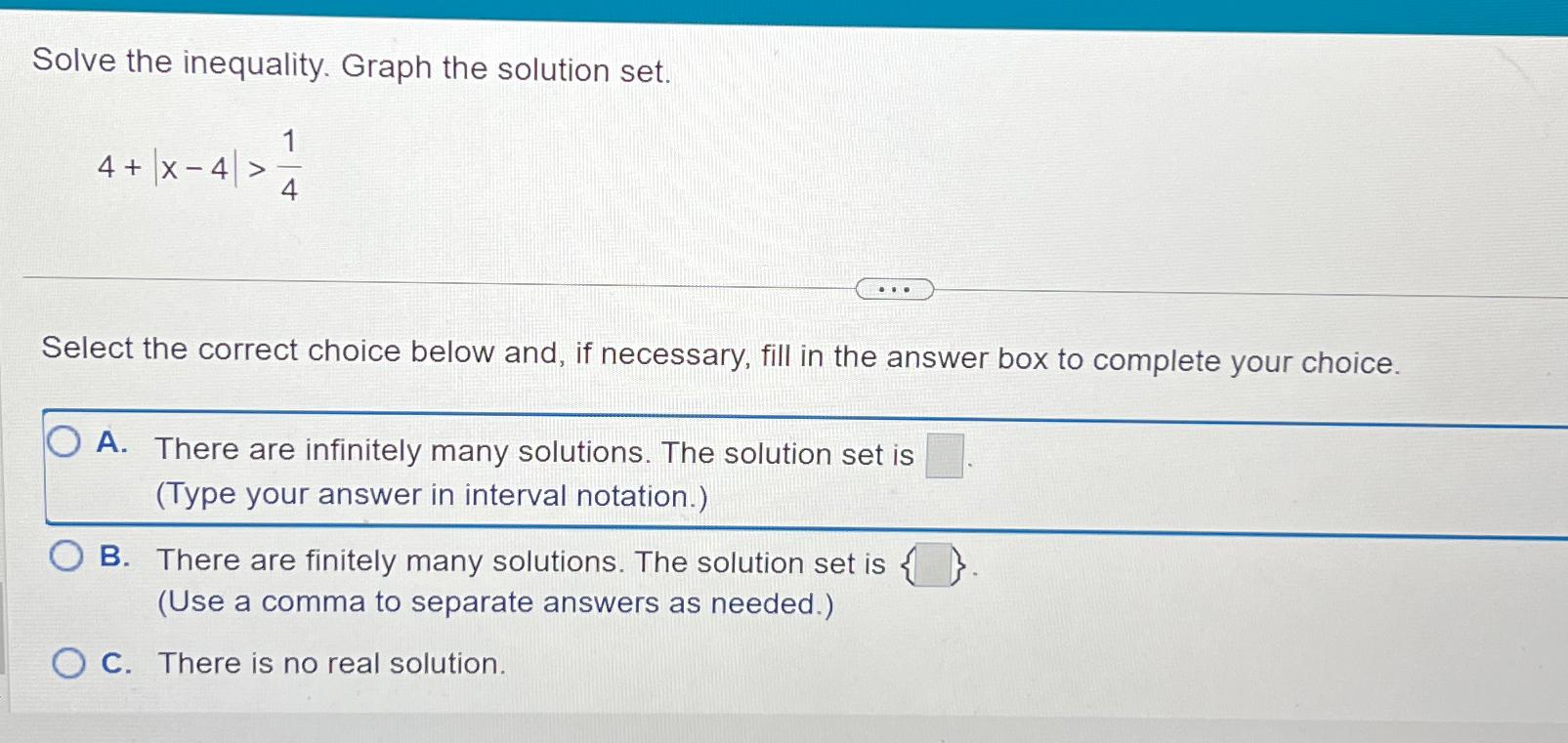 Solved Solve the inequality. Graph the solution | Chegg.com