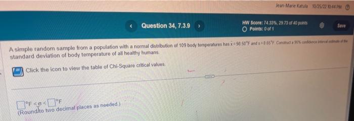 Solved standard deviation of body temperature of all healthy | Chegg.com