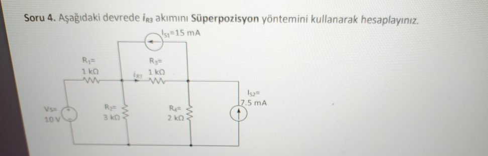 Solved calculate the İr3 current using the Superposition | Chegg.com