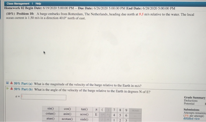 Solved Class Management Help Homework 02 Begin Date: | Chegg.com