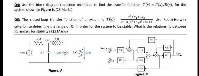 Solved 04: Use the block diagram reduction technique to find | Chegg.com