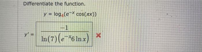 Solved Differentiate the function. | Chegg.com