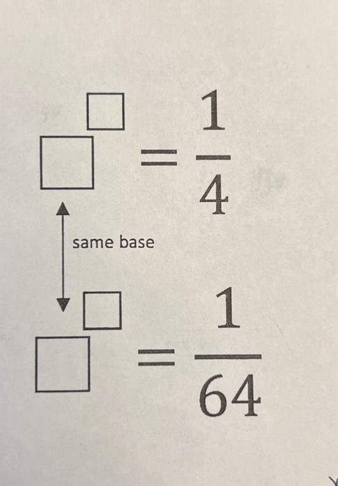 Solved use the same base number to complete each pair of | Chegg.com