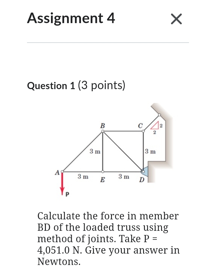 Solved Assignment 4Question 1 (3 ﻿points)Calculate the force | Chegg.com
