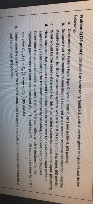 Problem 4) (25 points) Consider the same unity | Chegg.com