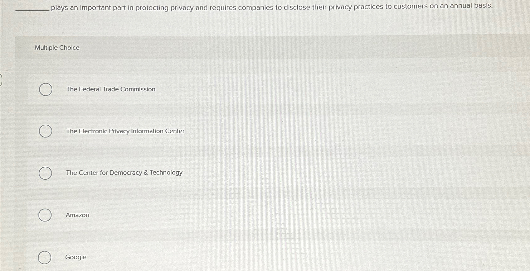 Solved plays an important part in protecting privacy and | Chegg.com