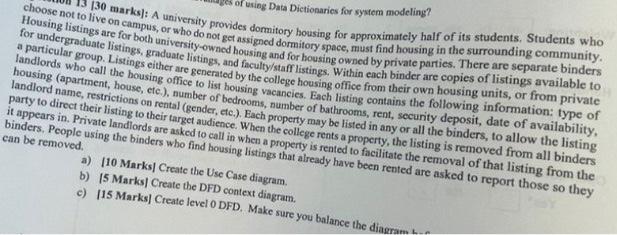 Solved using Data Dictionaries for system modeling? choose | Chegg.com