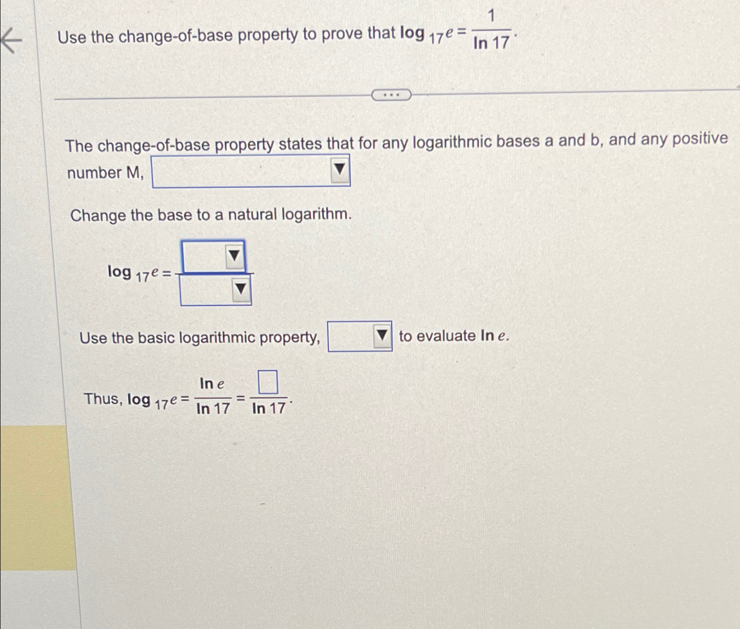 Solved Use the change-of-base property to prove that | Chegg.com