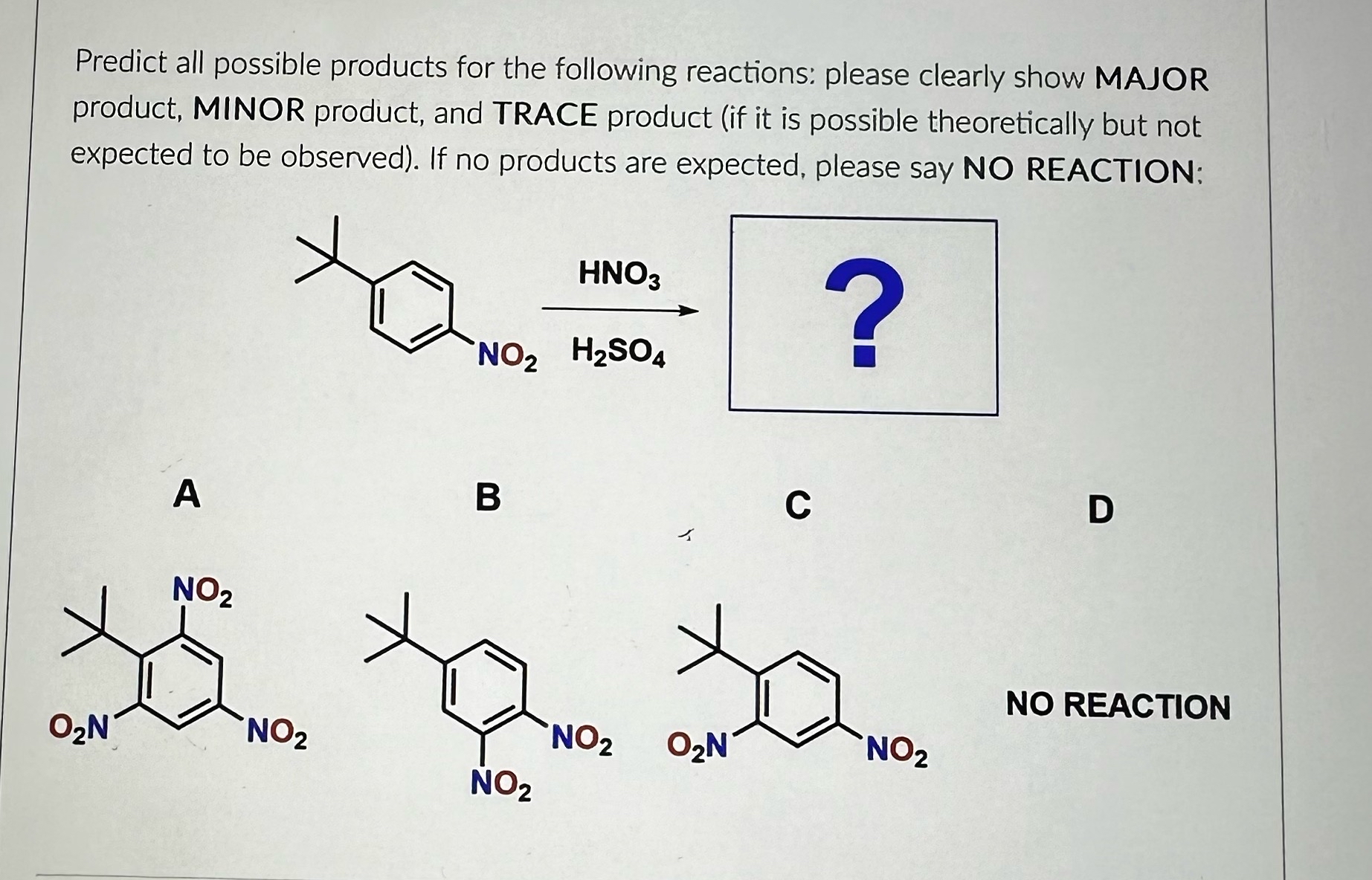 Solved Predict all possible products for the following | Chegg.com