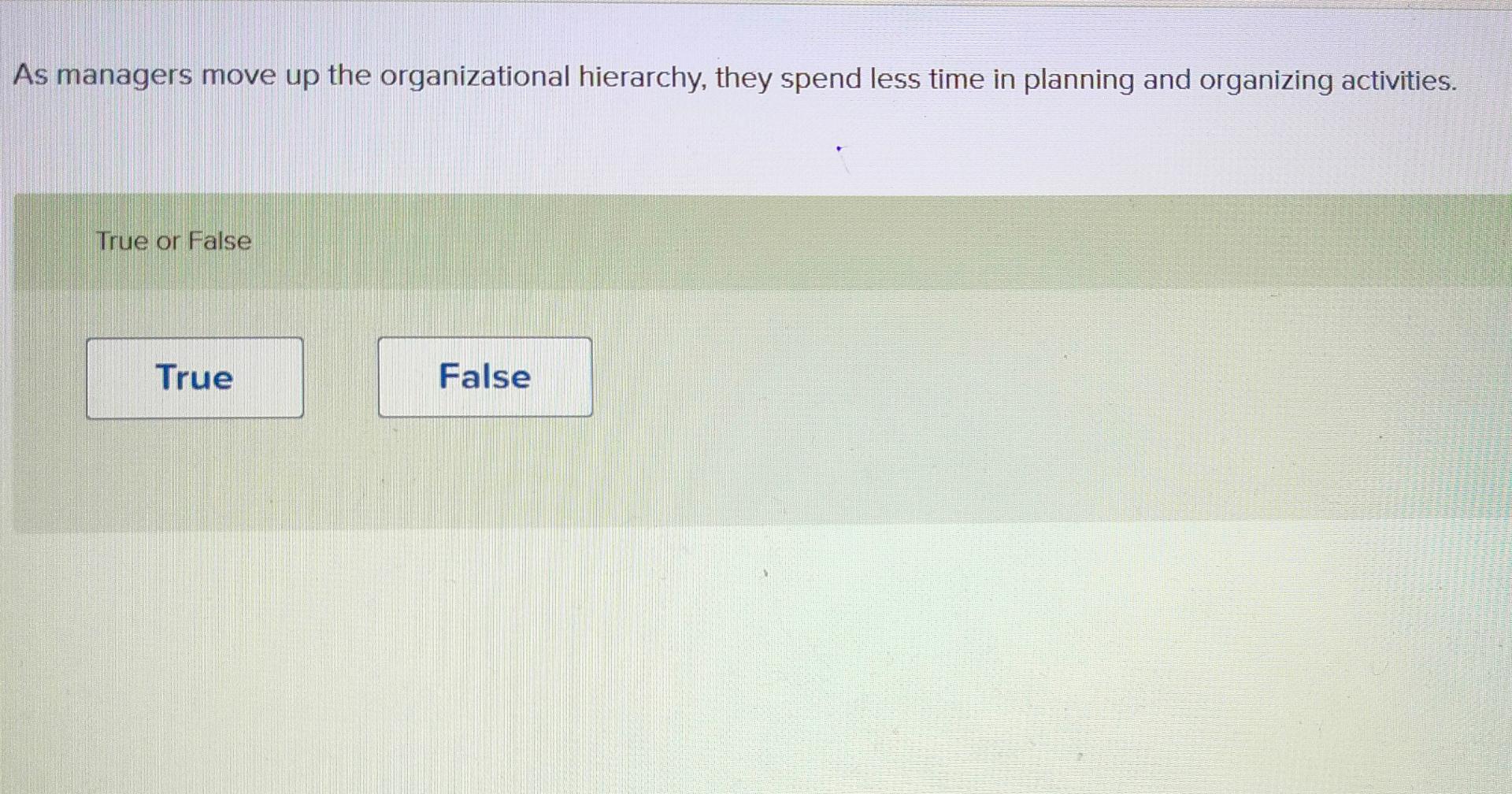 Solved As managers move up the organizational hierarchy, | Chegg.com
