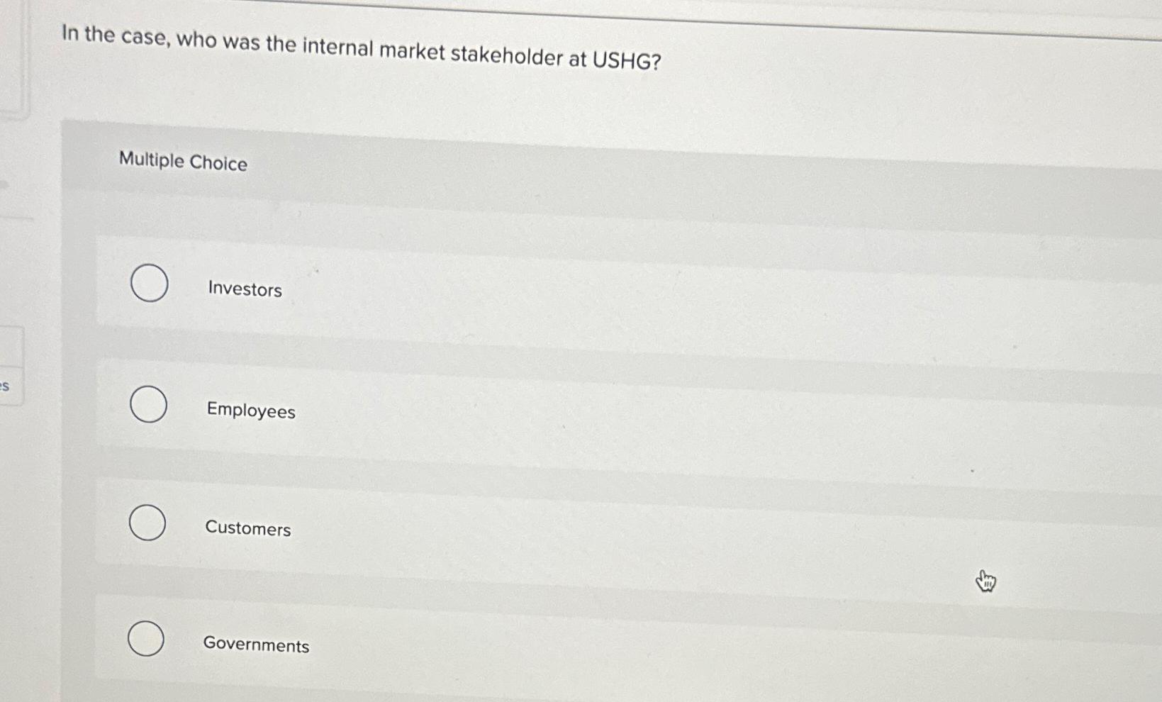 Solved Tipping Point at USHG[The following information | Chegg.com