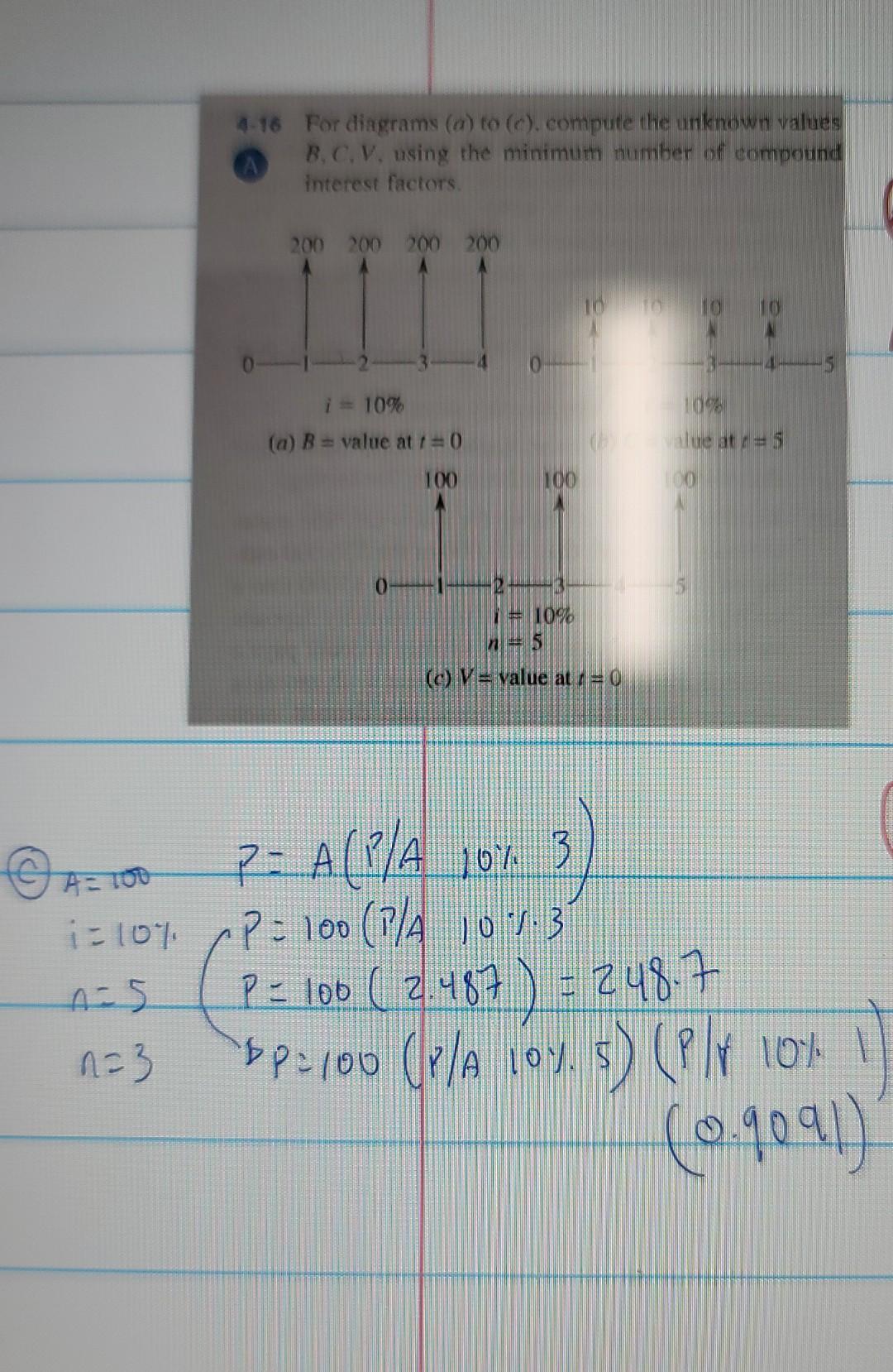 Solved 4-16 For diagrams (a) to (c). compute the unknown | Chegg.com