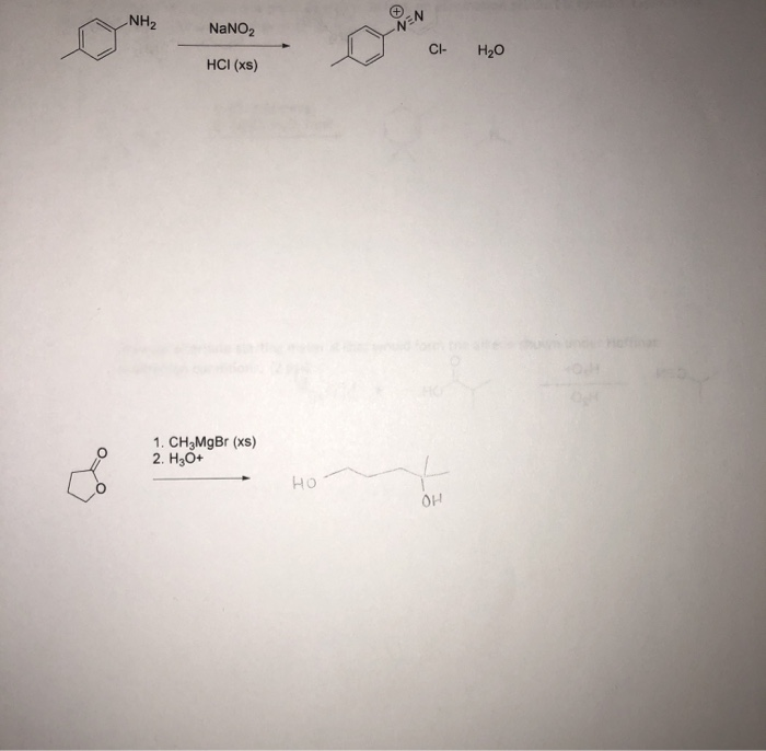 Solved NH2 NaNO2 CI- H2O HCI (xs) 1. CH3MgBr (xs) 2. H3O+ HO | Chegg.com