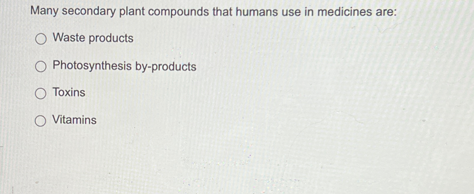 Solved Many secondary plant compounds that humans use in | Chegg.com