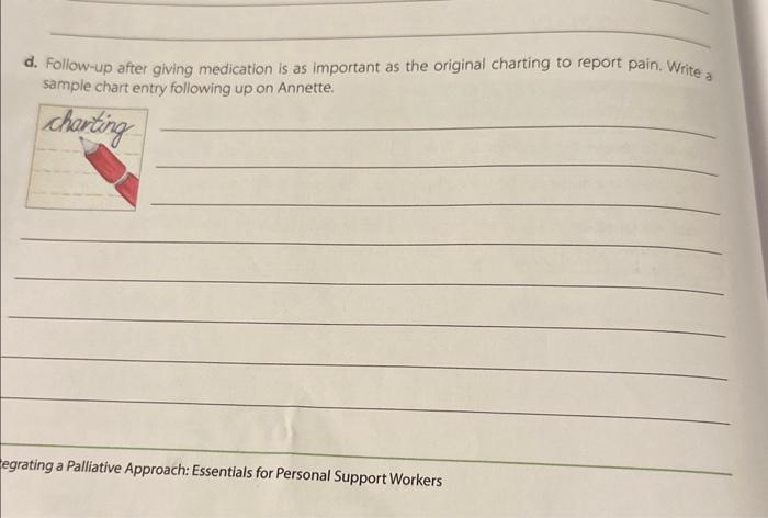Solved d. Follow-up after giving medication is as important | Chegg.com