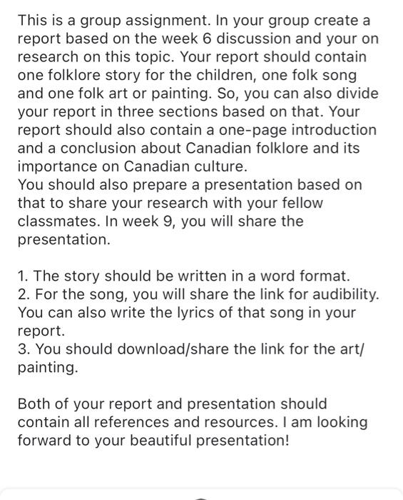 Solved This is a group assignment. In your group create a | Chegg.com