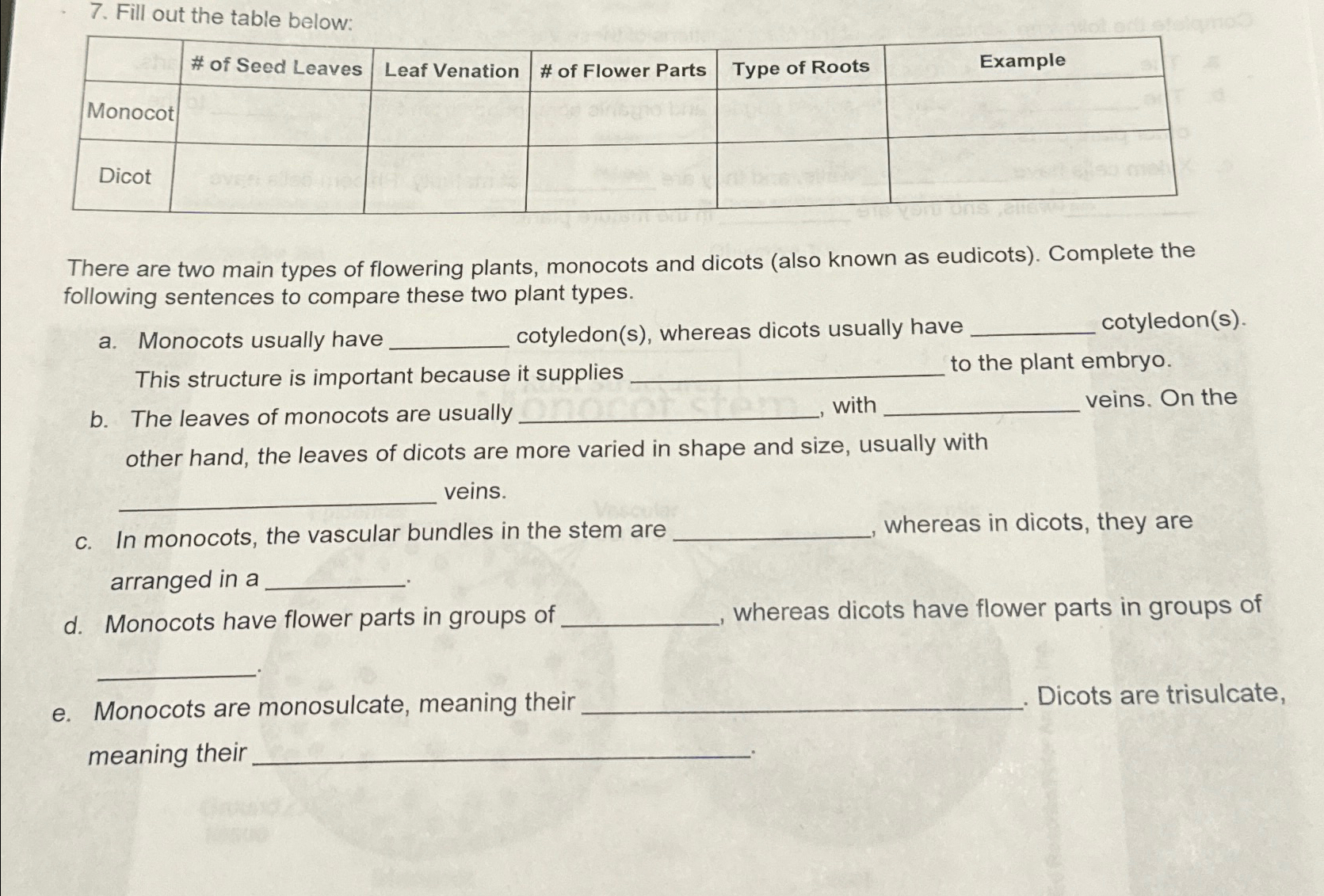 Solved Fill out the table below:\table[[,# of Seed | Chegg.com