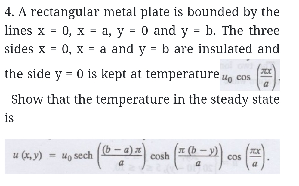 Solved A rectangular metal plate is bounded by the lines | Chegg.com