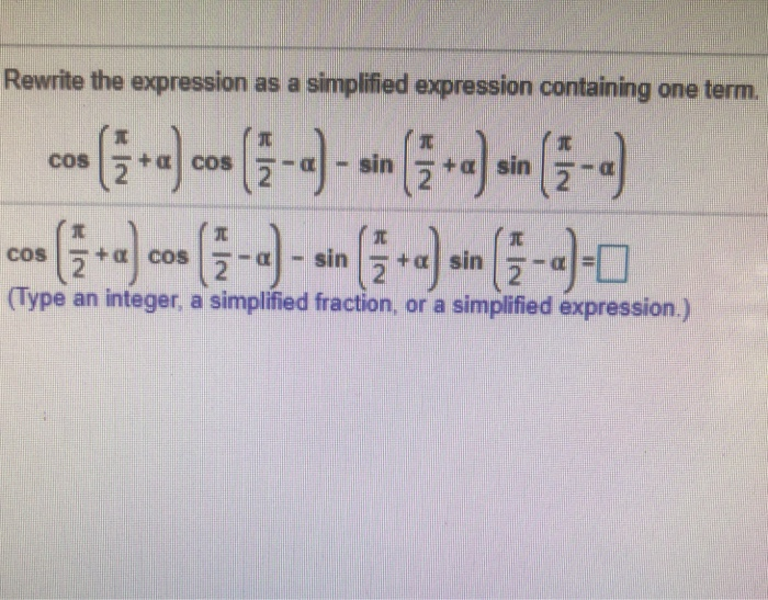 Solved Rewrite the expression as a simplified expression | Chegg.com