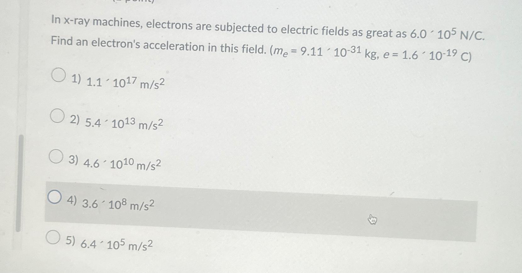 Solved In x-ray machines, electrons are subjected to | Chegg.com